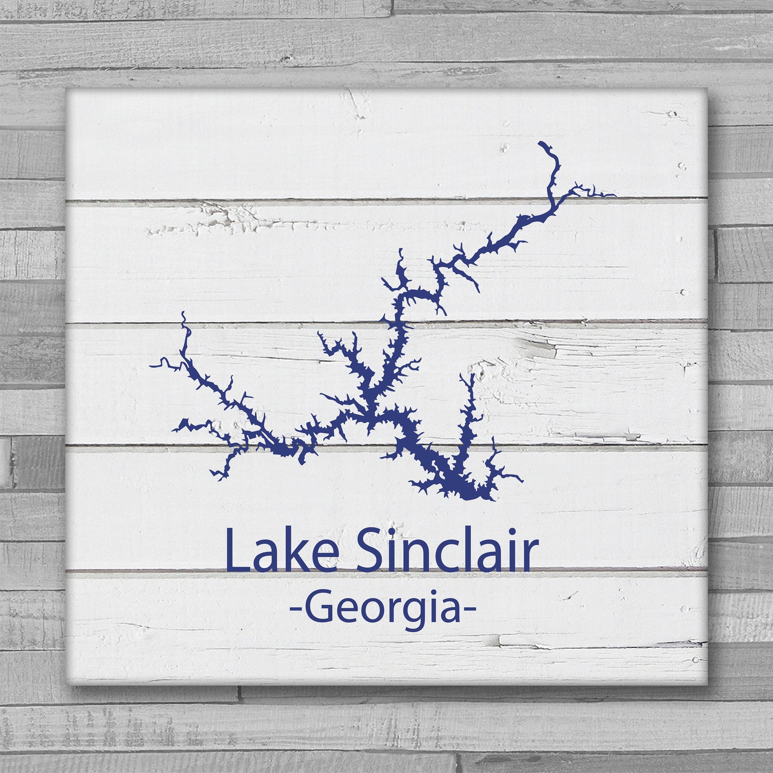 Lake Sinclair Silhouette SVG Sinclair Lake Georgia Design - Etsy