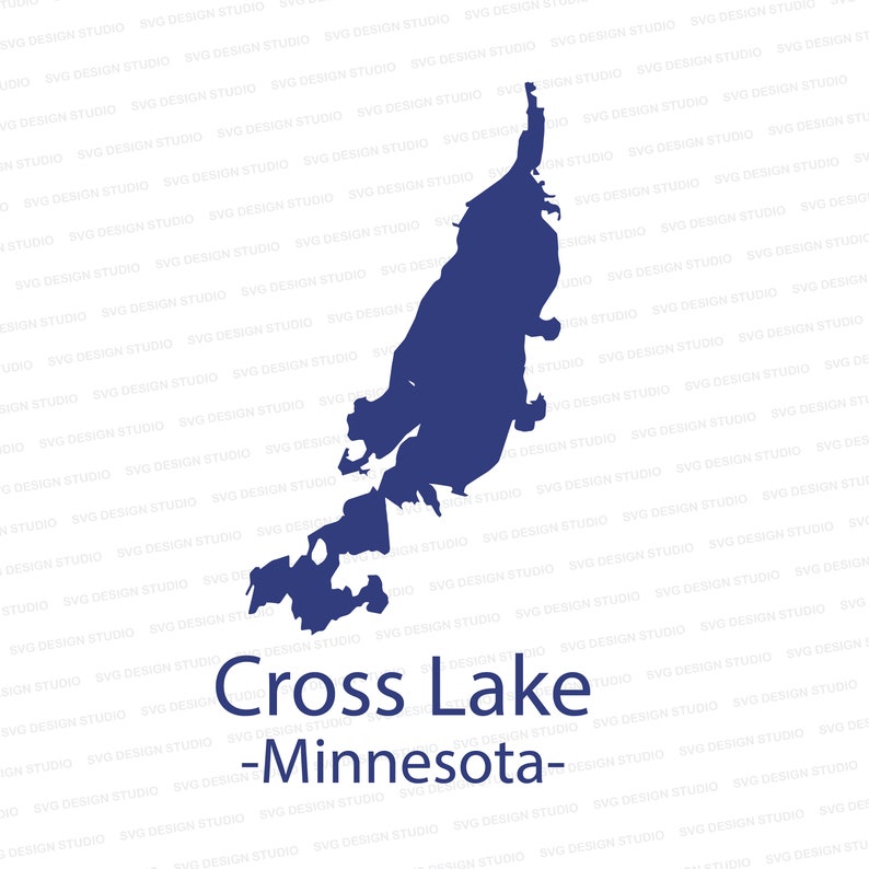 Cross Lake Silhouette SVG | Cross Lake Minnesota | Cross Lake Design ...