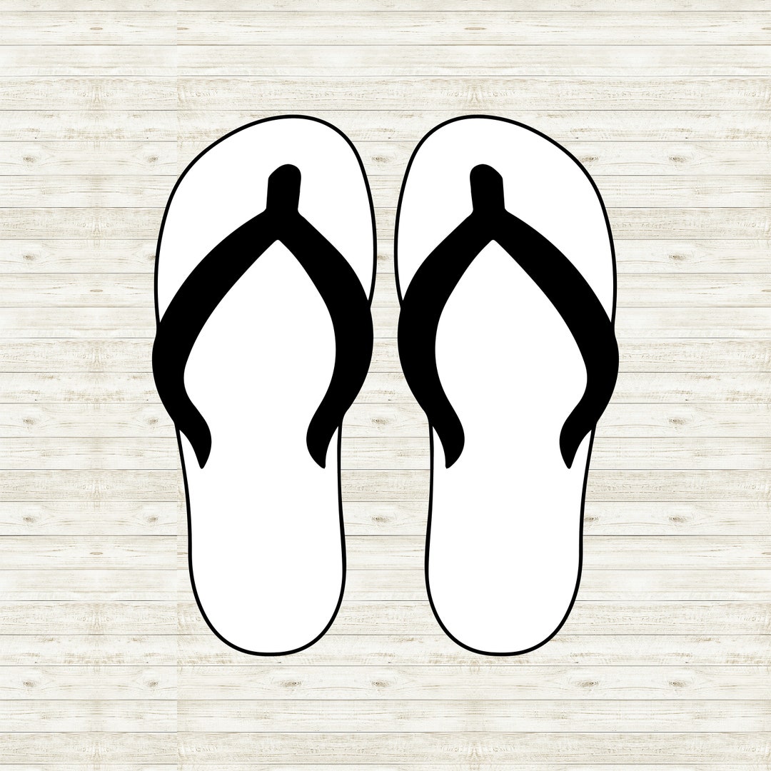 Flip Flops Svg, Beach Shoes Svg, Vectored Flip Flops, Svg for Cricut ...