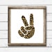 Leopard Peace Sign SVG / Hand Two Fingers SVG / Leopard Peace Hand Sign ...