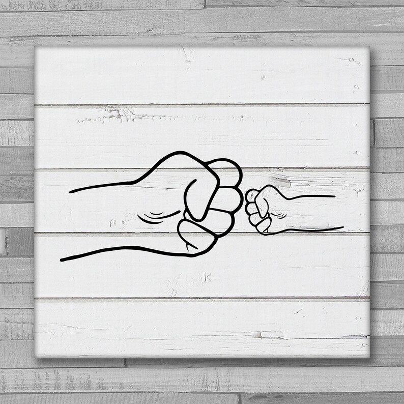 Father Son Fist Bump SVG Father's Day Fist Bump Design - Etsy