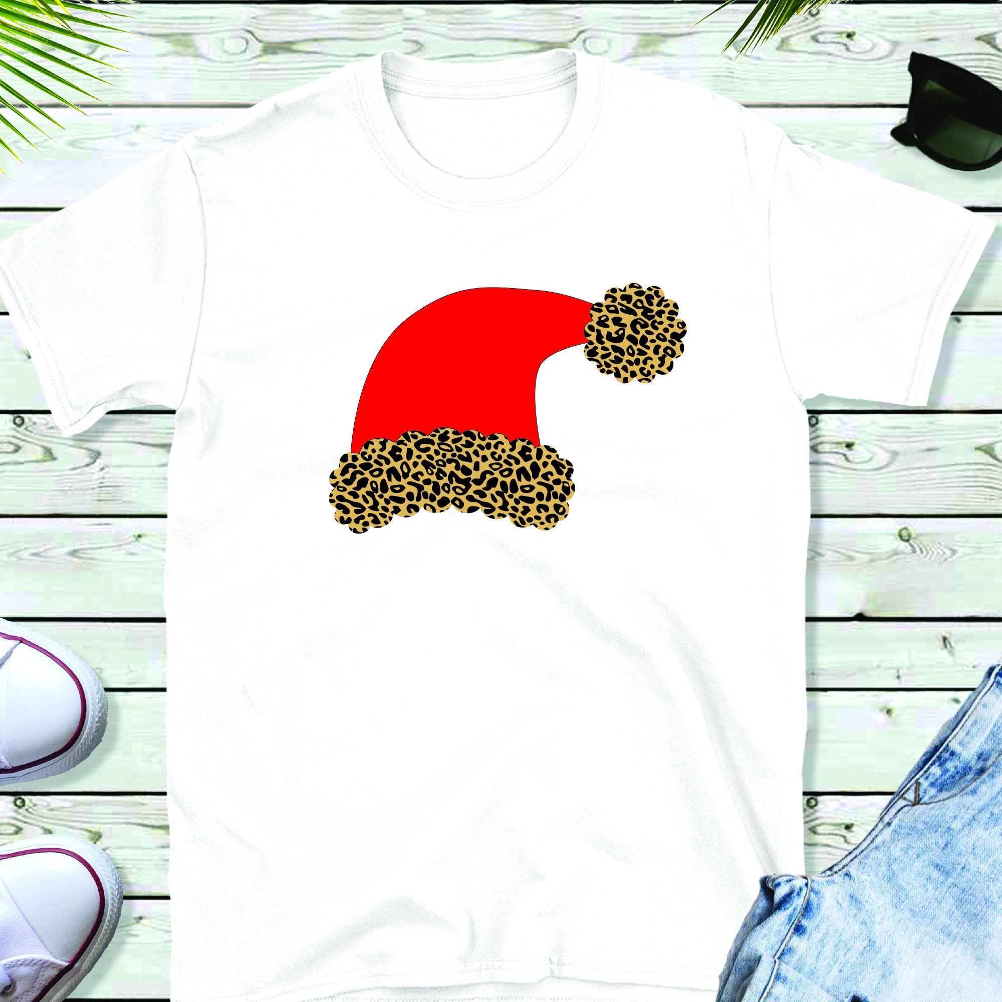 Leopard Santa Hat SVG / Vectored Leopard Santa Hat SVG / Santa - Etsy ...