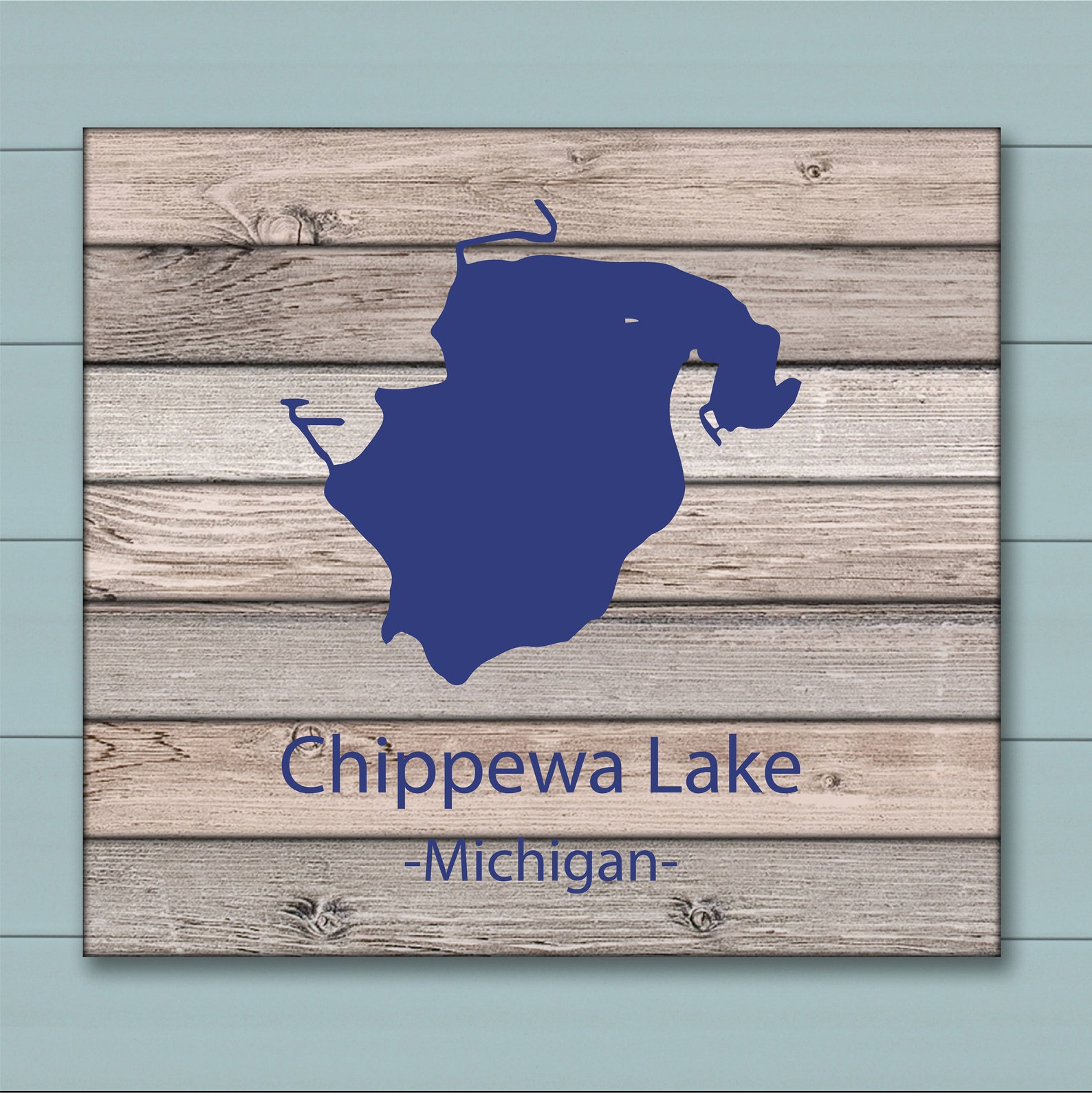 Chippewa Lake Silhouette SVG Lake Chippewa Michigan Design - Etsy