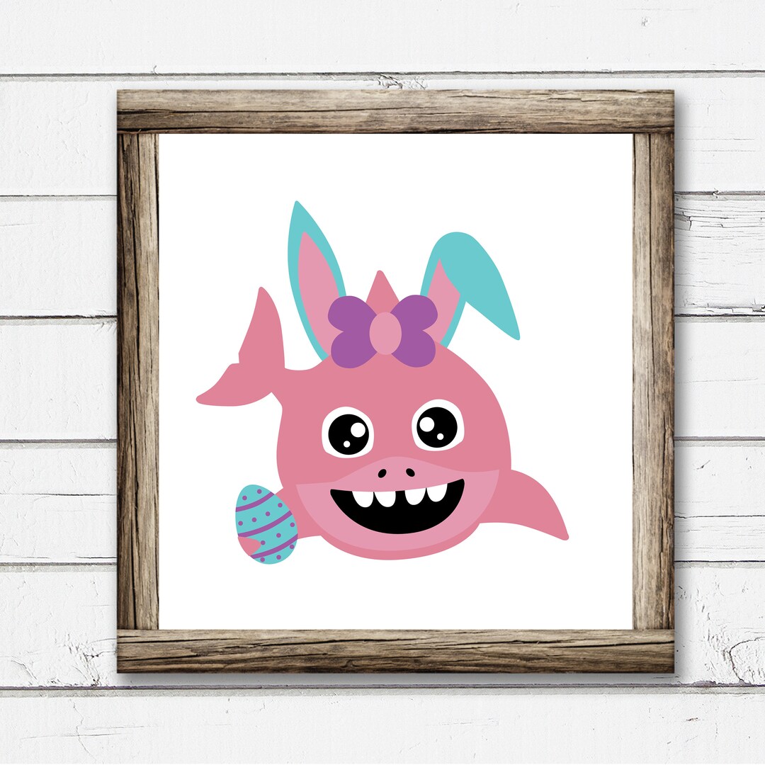 Easter Shark Svg, Bunny Shark Svg, Shark Girl Svg, Easter Shark Shirt ...