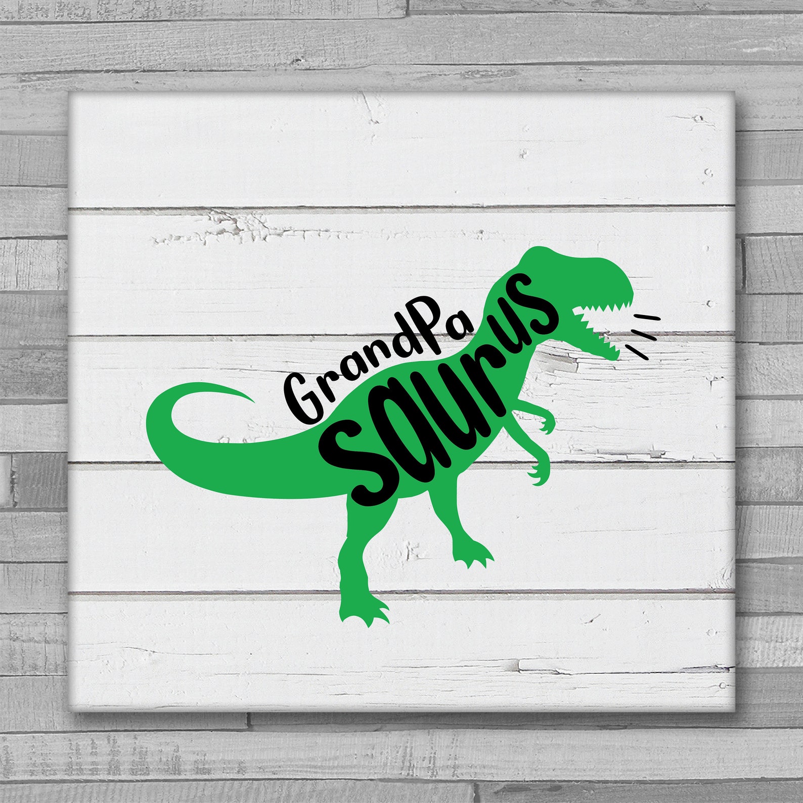 Grampy Saurus SVG T-rex Grandpa SVG Grampa Dinosaur Cut | Etsy