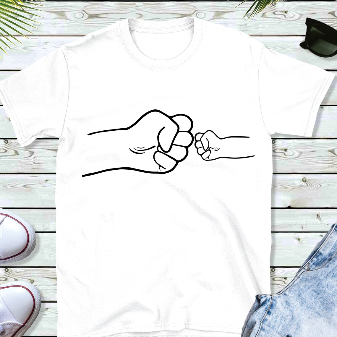 Father Son Fist Bump SVG Father's Day Fist Bump Design - Etsy