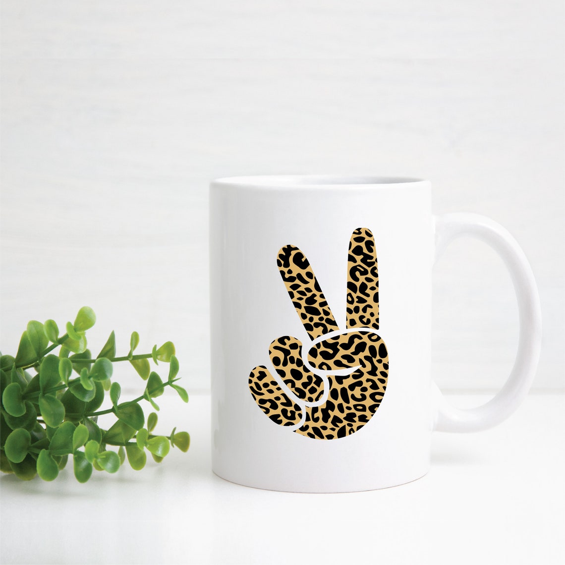 Leopard Peace Sign SVG / Hand Two Fingers SVG / Leopard Peace | Etsy