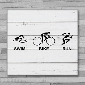 Swim Bike Run SVG | Triathlon Svg | Bicycle Silhouette Svg | Running ...