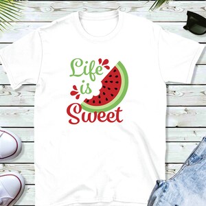 Life is Sweet SVG / Watermelon File / Sweet Watermelon DXF / Onesie Svg ...