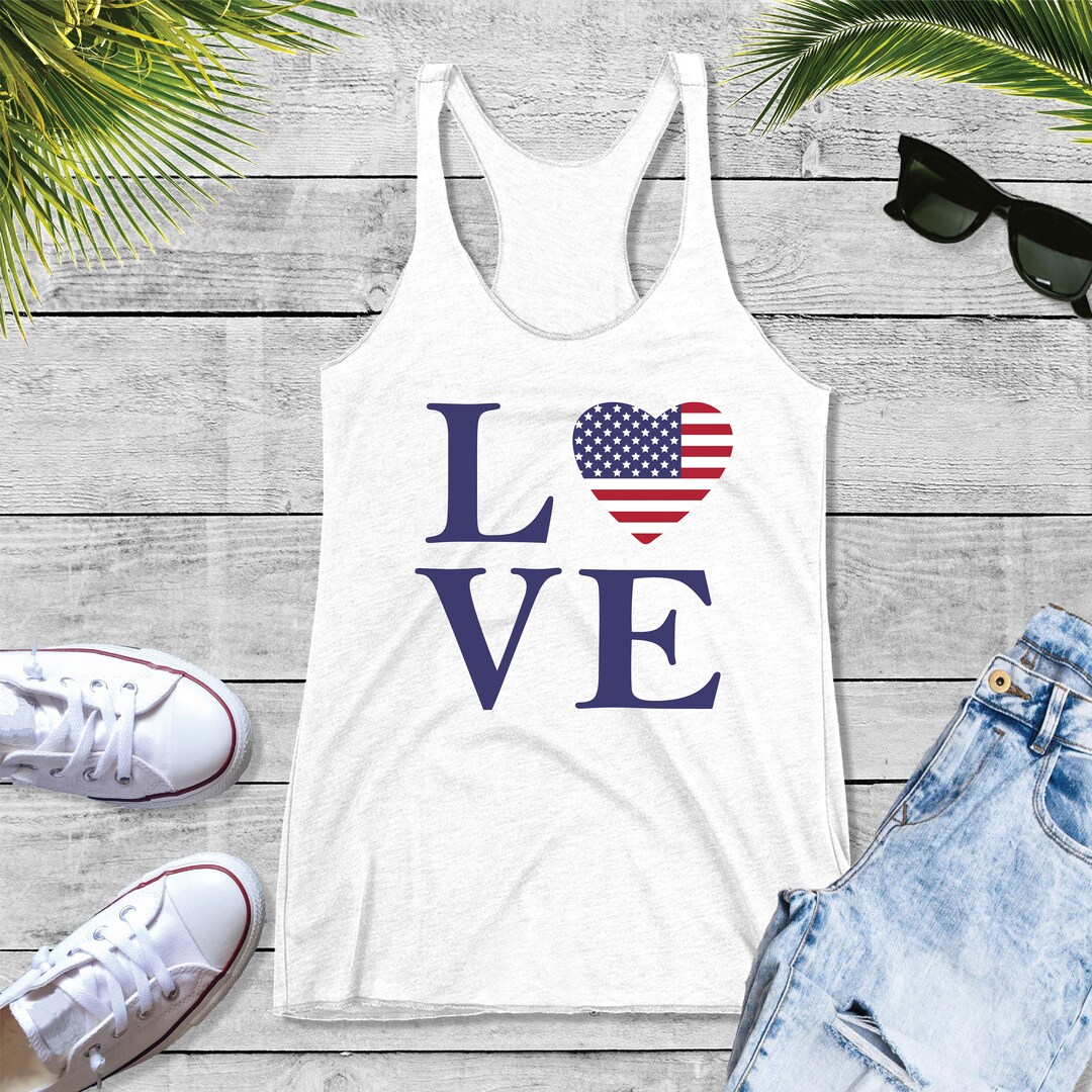 Love With Heart Flag SVG / Independence Day File / Fourth of July / Svg ...