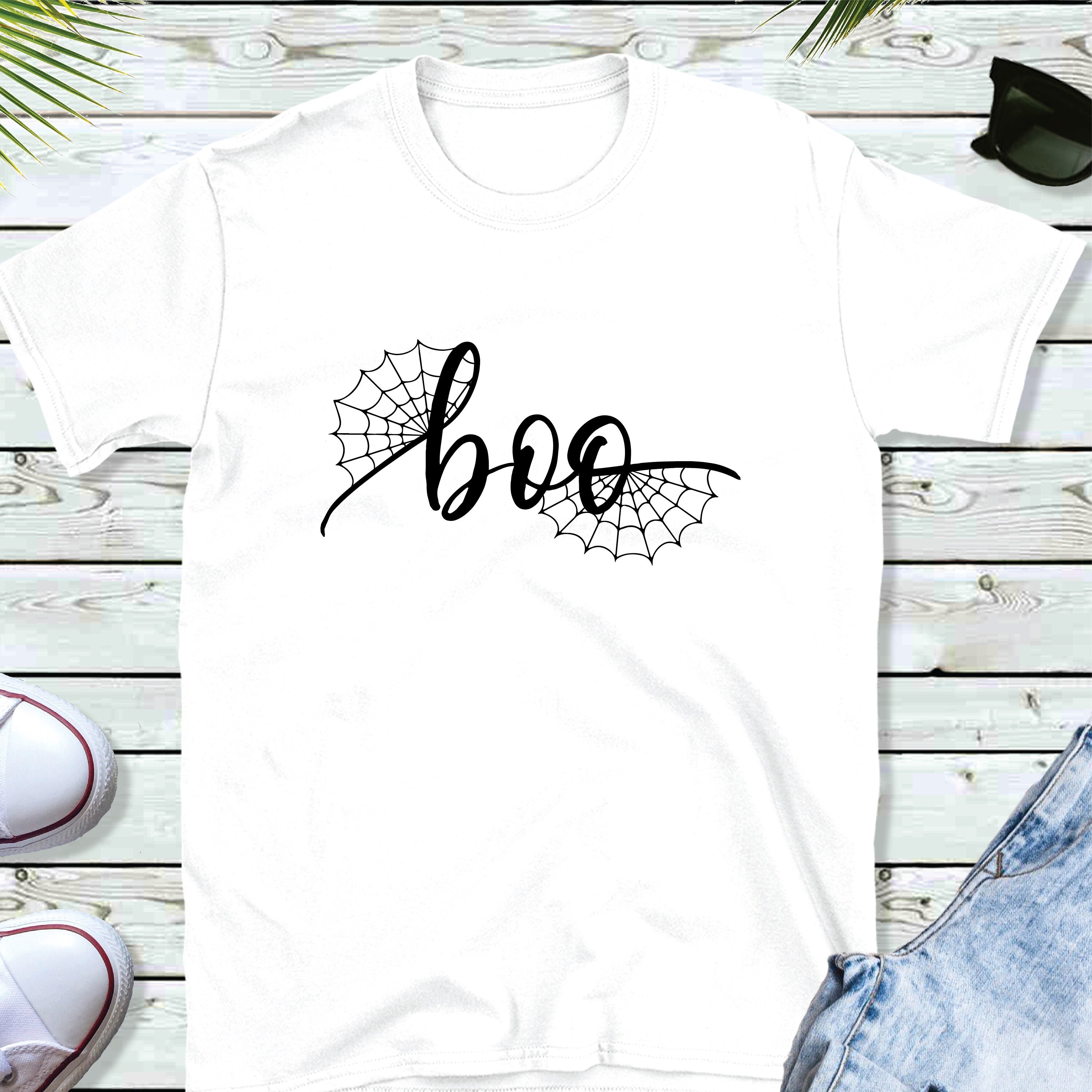 Boo SVG Boo Spider Web Halloween Cut Files Fall Svg Eps | Etsy