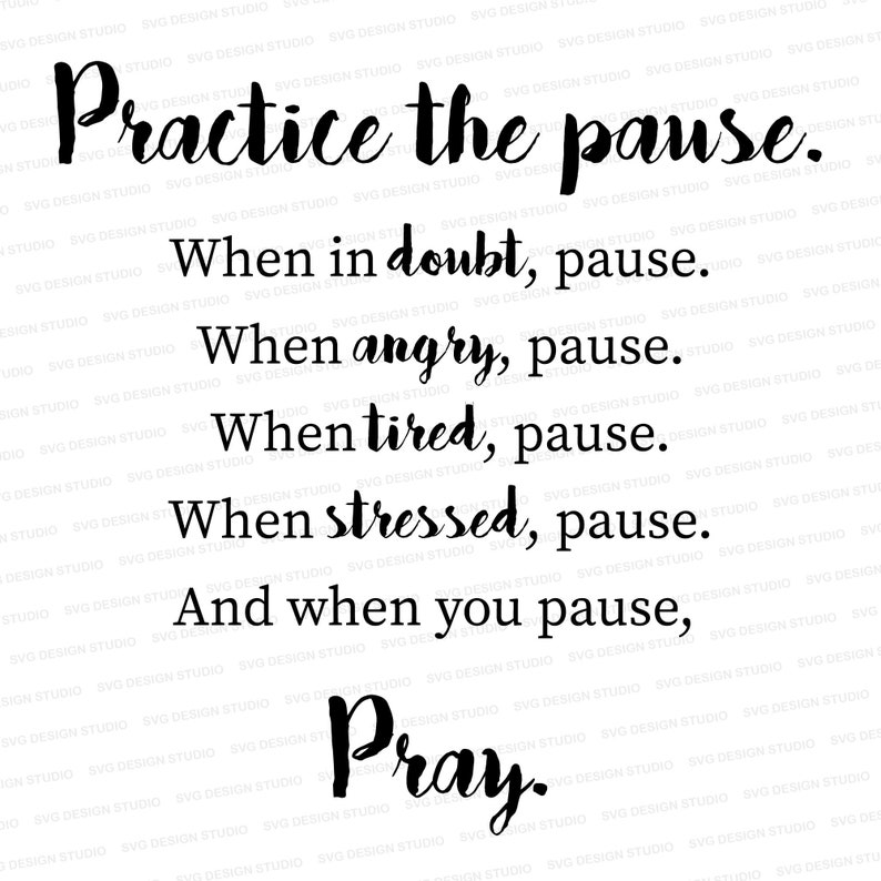 Practice the Pause SVG / the Pause SVG / Files for Cricut / - Etsy