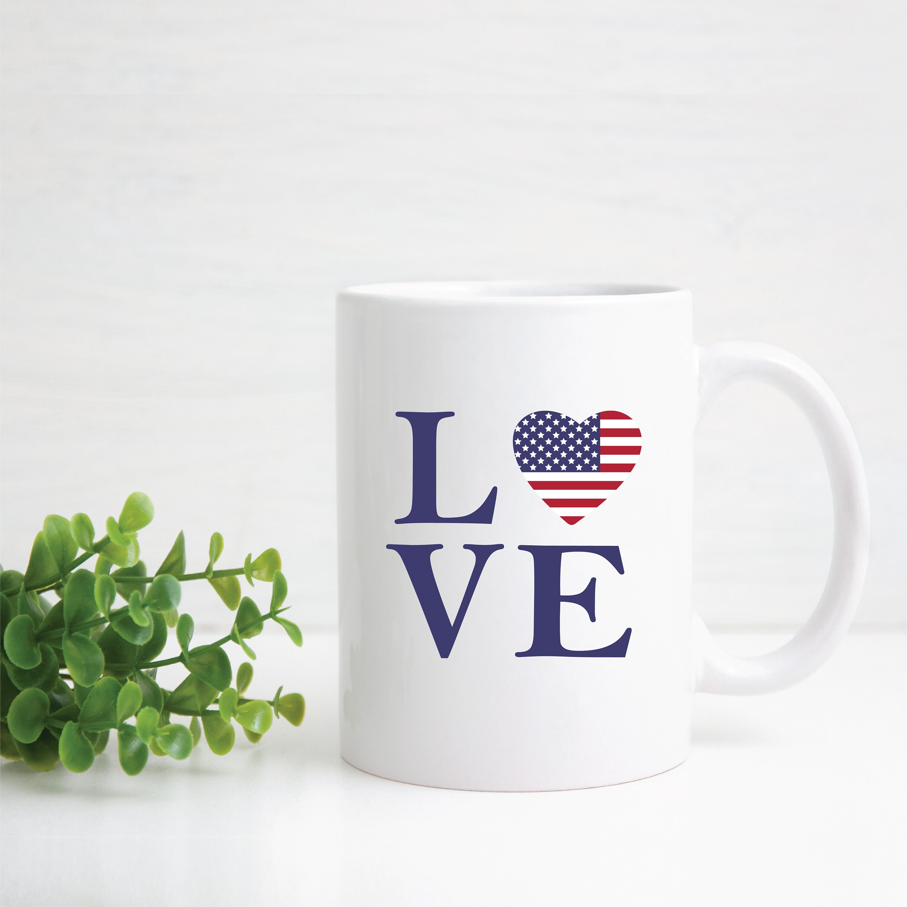Love With Heart Flag SVG / Independence Day File / Fourth of July / Svg ...