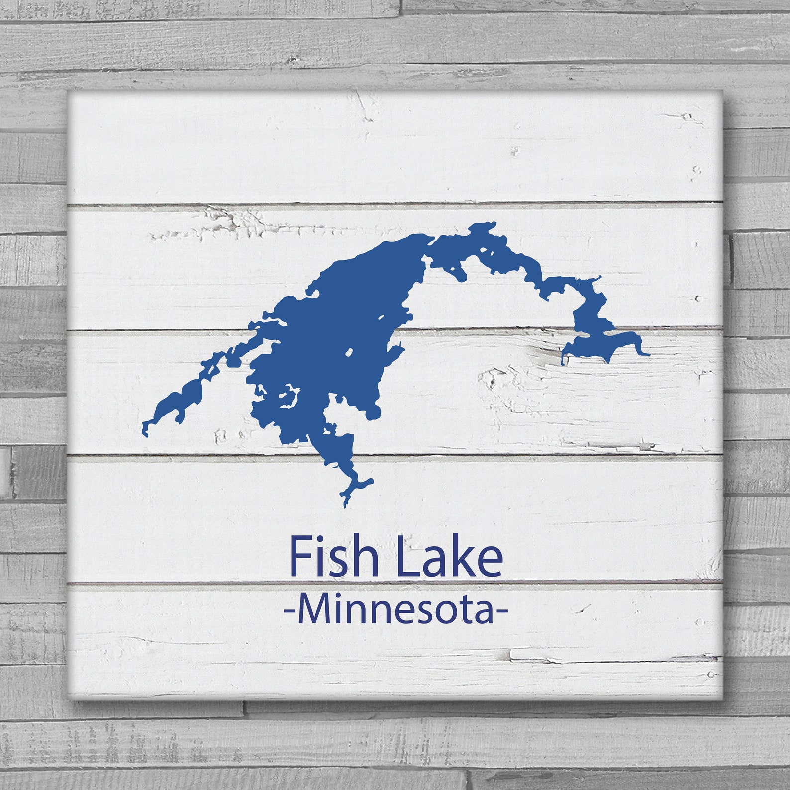 Fish Lake Silhouette SVG | Fish Lake Reservoir Minnesota Design Cutter ...
