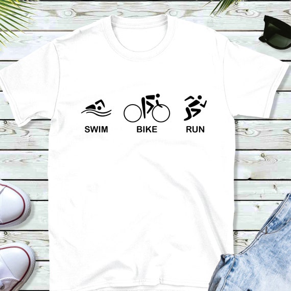 Swim Bike Run SVG Triathlon Svg Bicycle Silhouette Svg | Etsy