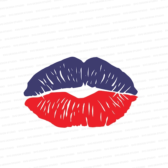 Lips Blue and Red / Patriotic Lips Svg July 4 Lips Svg July - Etsy