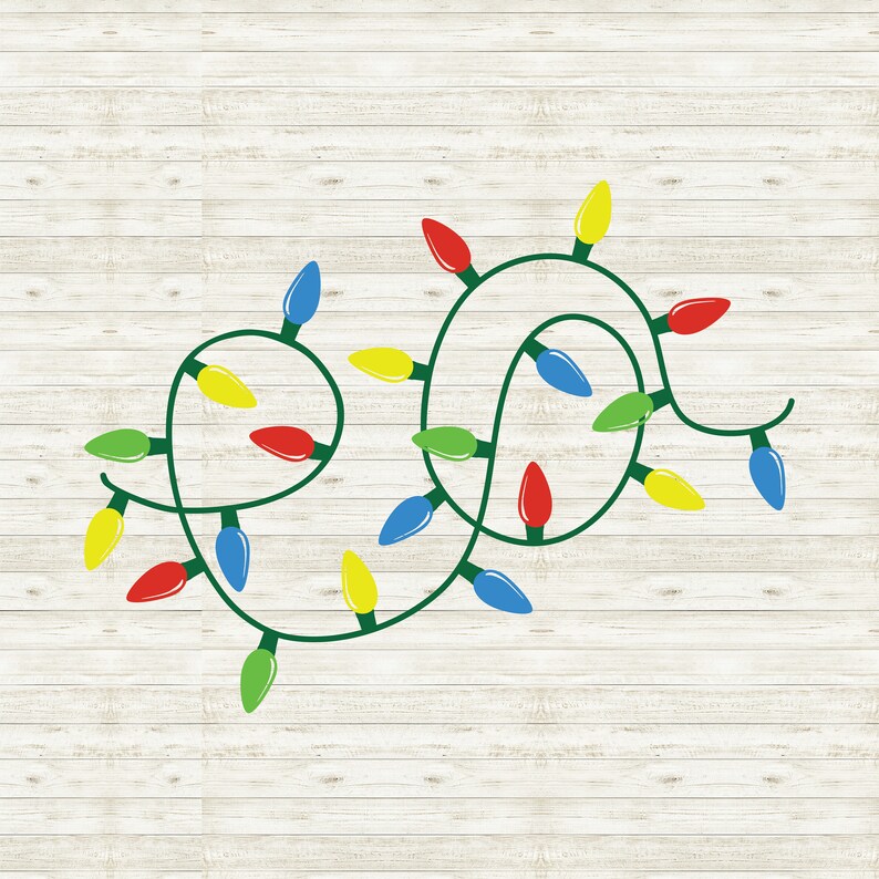 Christmas Lights SVG String of Christmas Lights SVG - Etsy