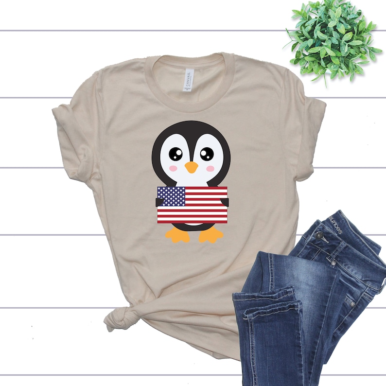 American Flag Penguin Svg / Vectored Flag Penguin / Penguin | Etsy
