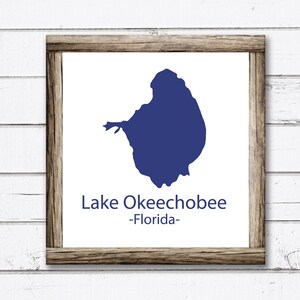 Lake Okeechobee Silhouette SVG | Okeechobee Lake Florida Design Cutter ...