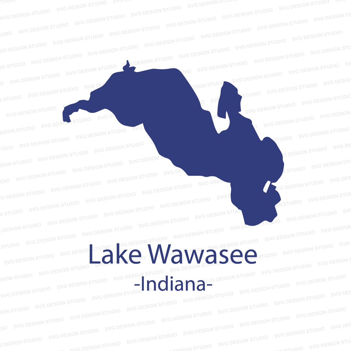 Lake Wawasee Silhouette SVG / Lake Wawasee Indiana / Wawasee - Etsy España