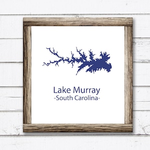 Lake Murray Silhouette SVG | Murray Lake South Carolina Design Cutter ...