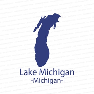 Lake Michigan Silhouette SVG | Lake Michigan Design Cutter File | Svg ...