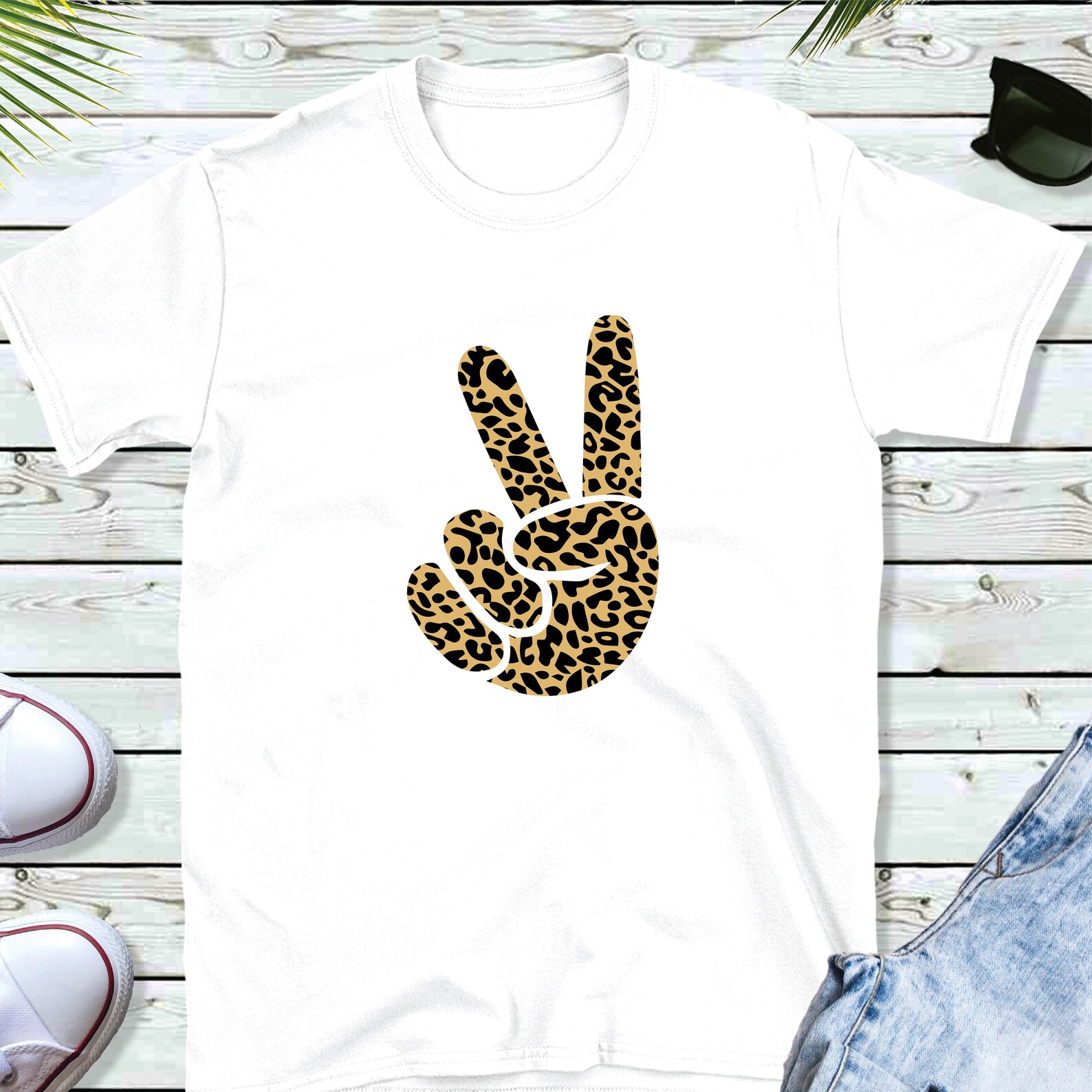 Leopard Peace Sign SVG / Hand Two Fingers SVG / Leopard Peace | Etsy