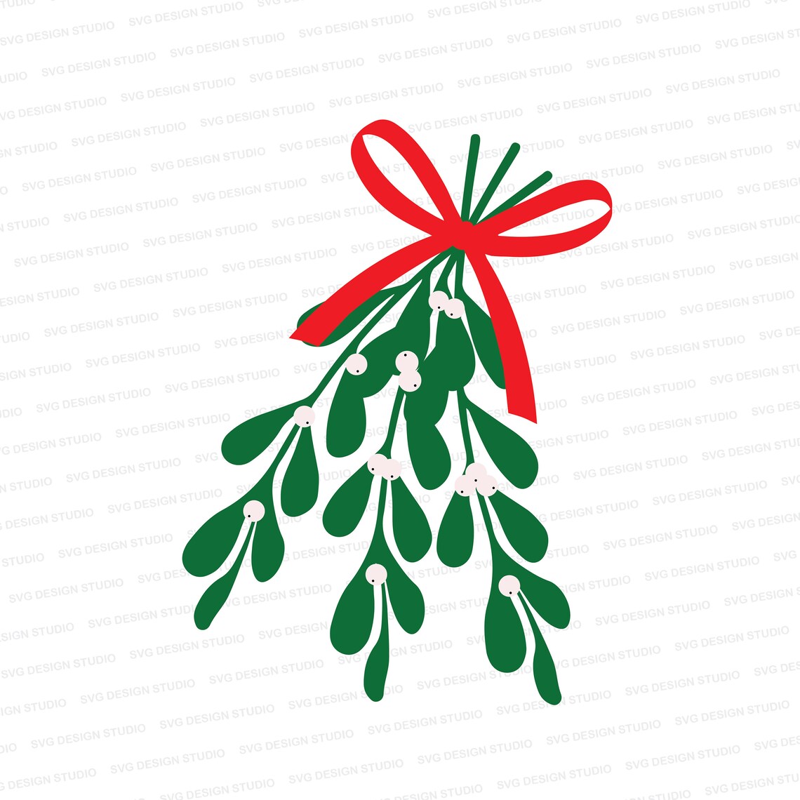 Mistletoe SVG | Vectored Mistletoe SVG | Christmas Mistletoe Cut File ...