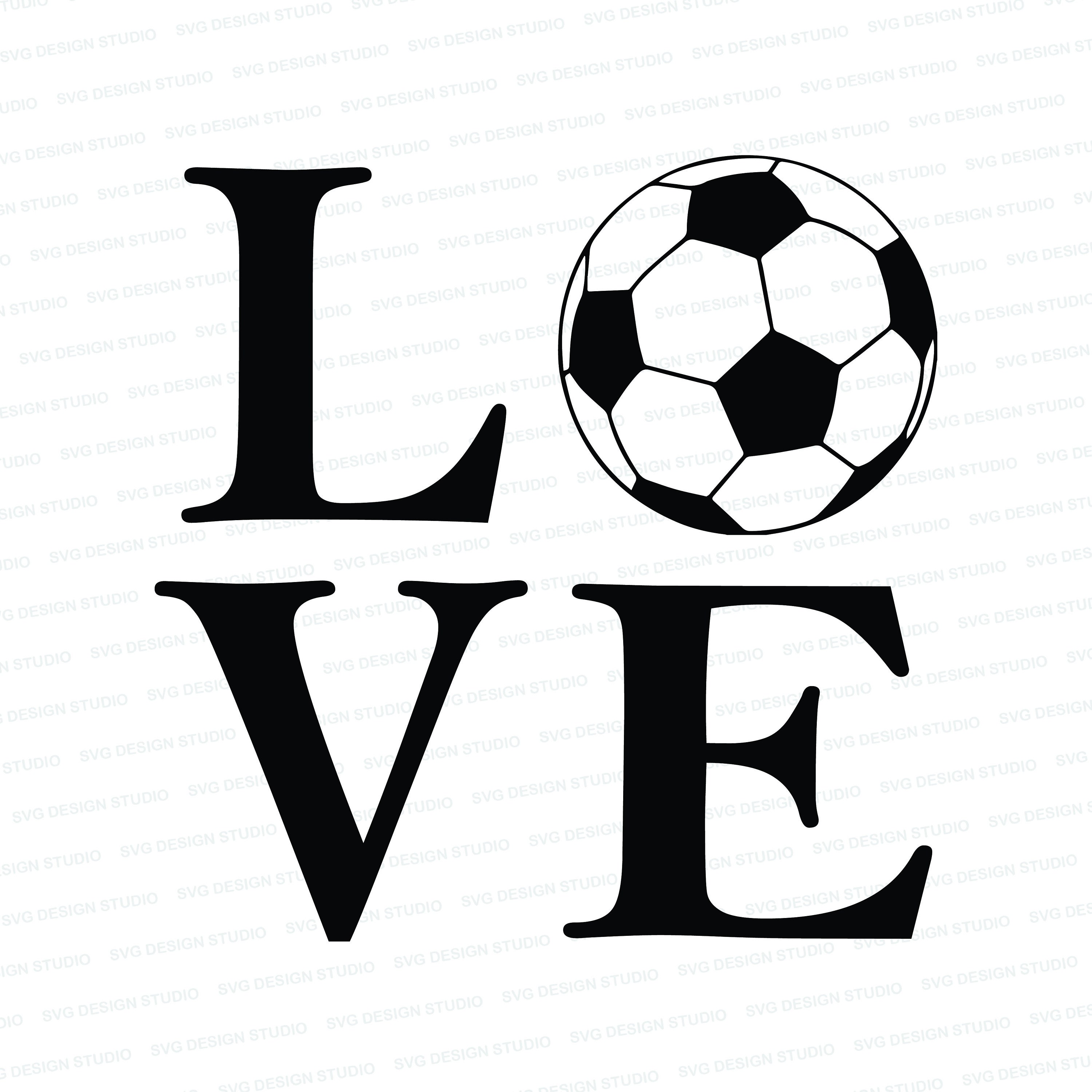 Love Soccer SVG / Soccer Love SVG / Love Soccer Cutter File / - Etsy