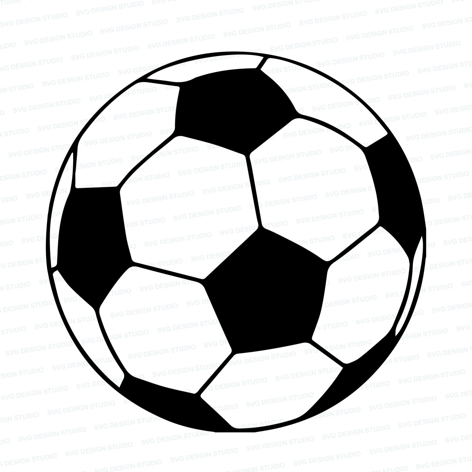 Vectored Soccer Ball/ Soccer Ball SVG / Soccer Ball Cutter File ...