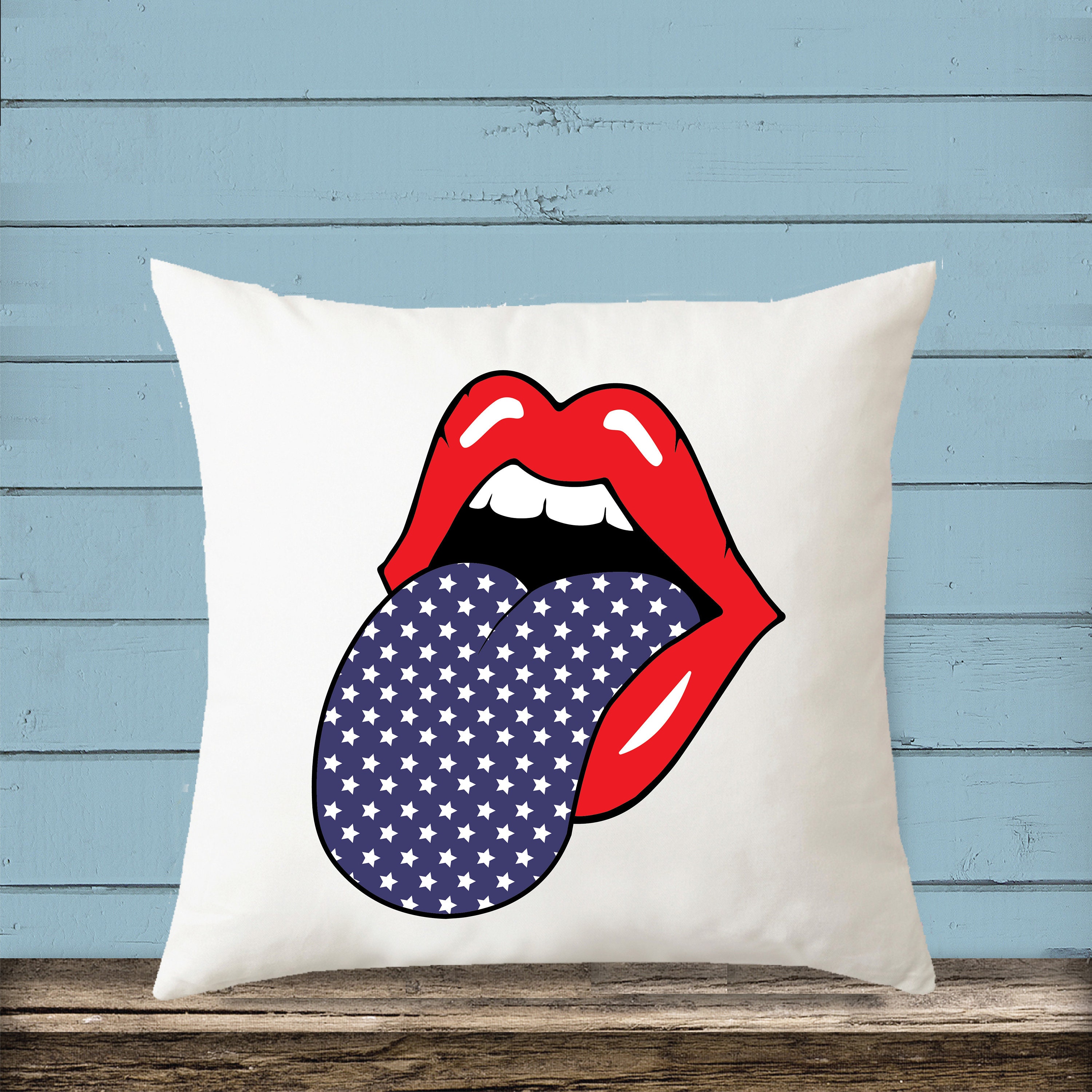 Luscious Lips With Stars Tongue Red Lips Svg Rock Band - Etsy