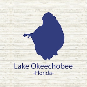 Lake Okeechobee Silhouette SVG | Okeechobee Lake Florida Design Cutter ...