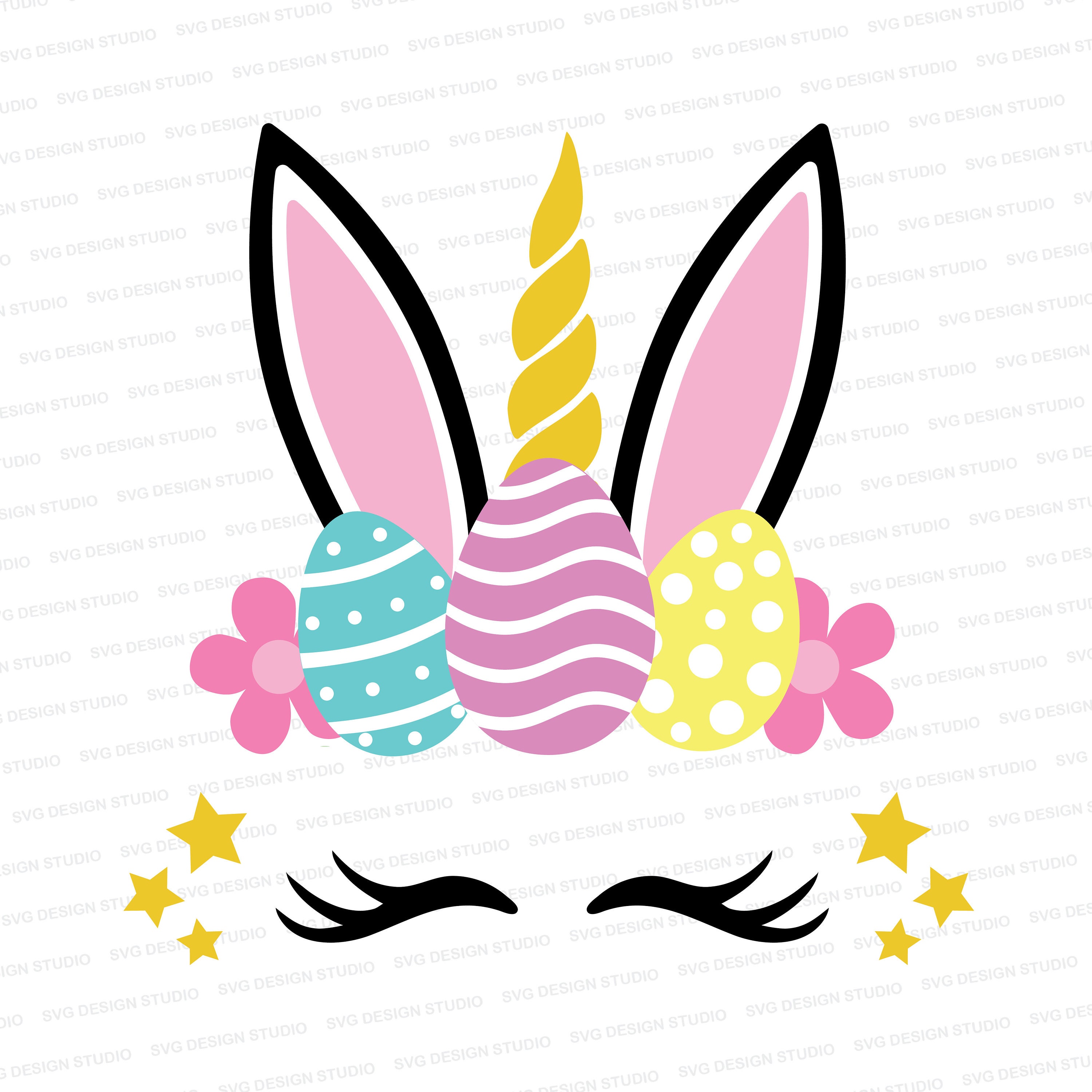 Easter Bunny Unicorn SVG, Easter Egg Design (digital Download) - Etsy