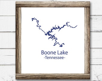 Boone Lake Tennessee Map Shape Silhouette Svg Png Dxf Pdf Eps - Etsy