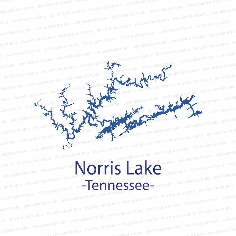 Norris Lake Silhouette SVG Lake Norris Design Cutter File - Etsy