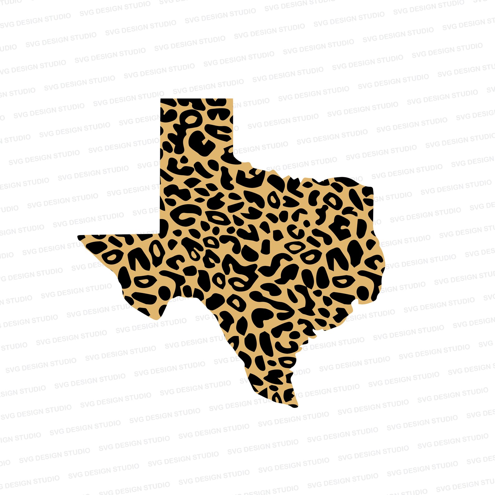 Texas SVG Leopard Texas Svg Black and Outline State Svg - Etsy