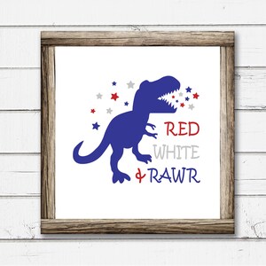 Red White and Rawr, July 4th T-rex Svg, Magical 4th of July Svg, Svg ...