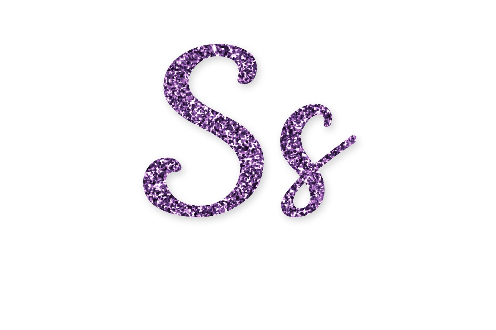 Purple Glitter Alphabet Clip Arts Glitter Letters Cliparts | Etsy