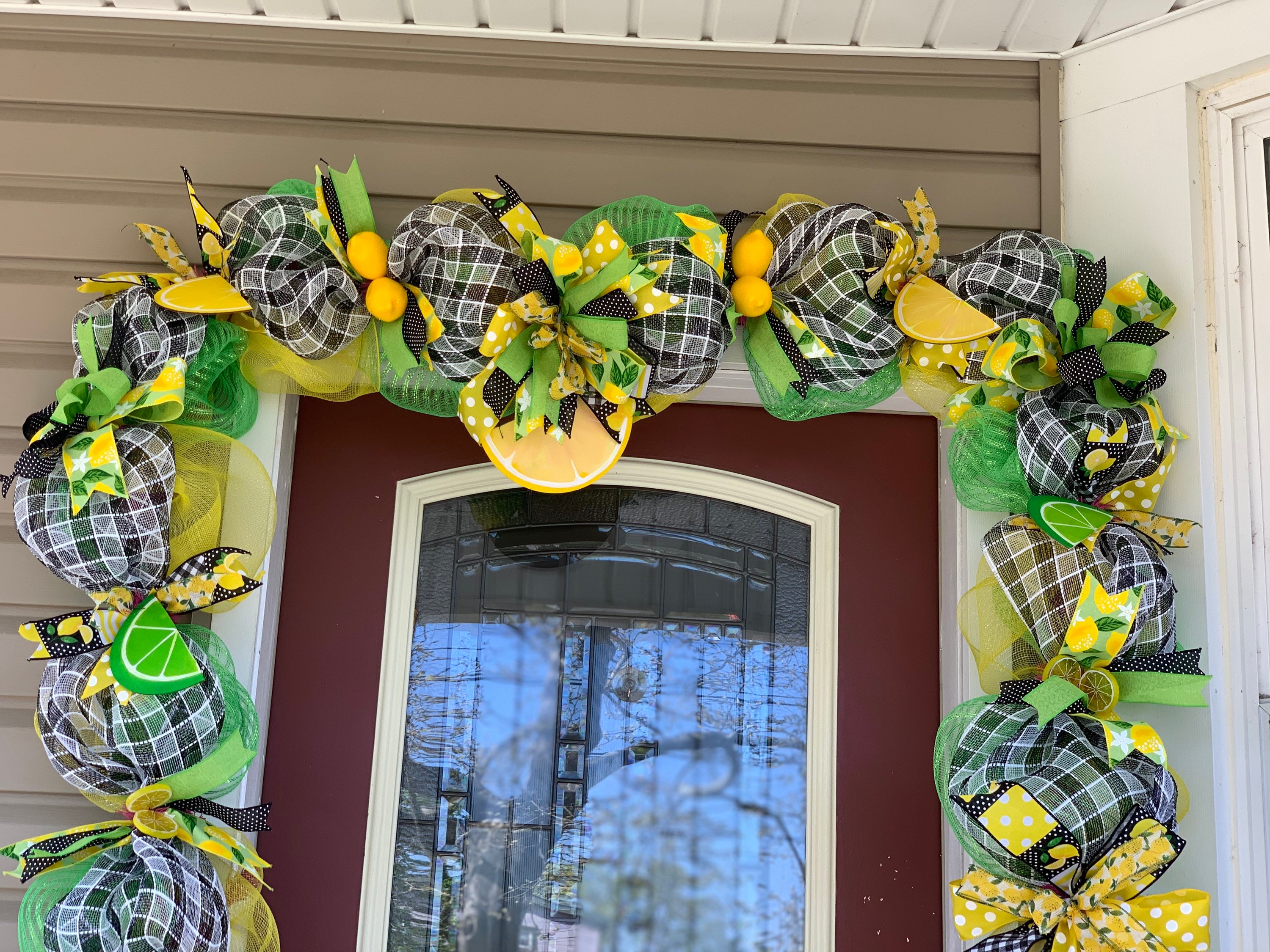 Summer Garland Lemon and Lime Summer Garland Door Garland | Etsy