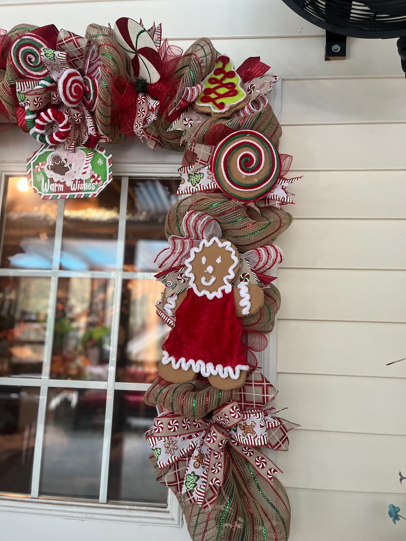 Gingerbread Christmas Garland: Burlap Candy Land Garland With Lights - Etsy
