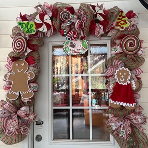 Gingerbread Christmas Garland: Burlap Candy Land Garland With Lights - Etsy
