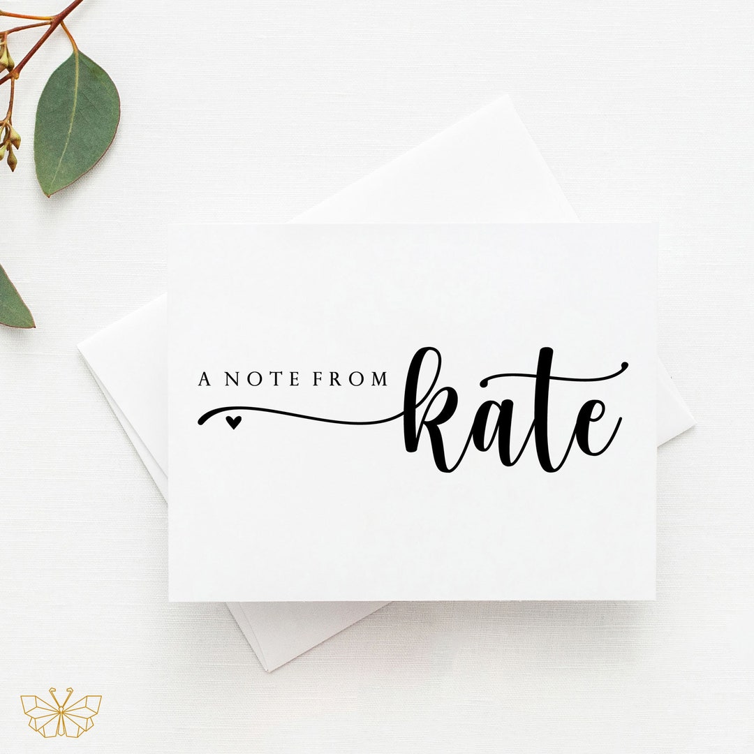 Name Stationery Name Notecard A Note From Stationery - Etsy