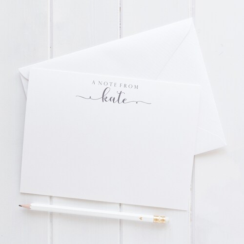 A Note From Personalized Stationery Name Stationary | Etsy