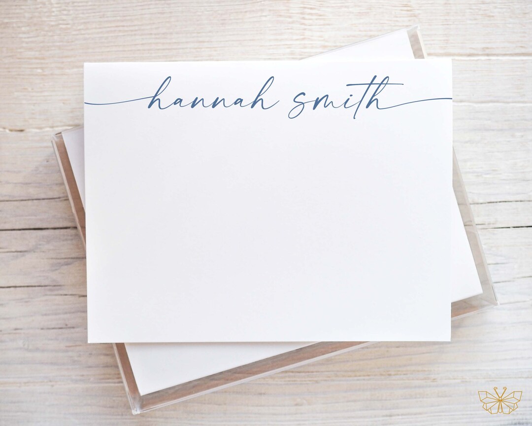 Personalized Stationery for Women, Notecards With Envelopes, Name ...