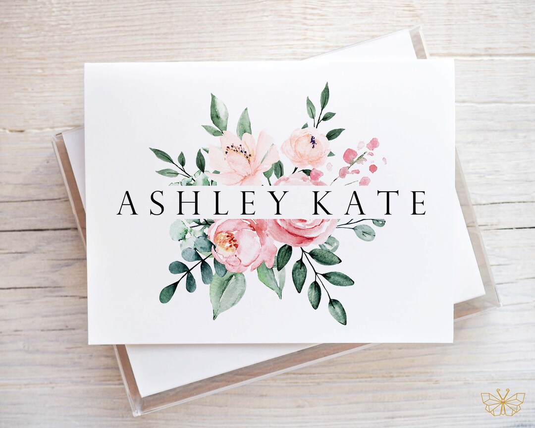 Personalized Stationery Floral Stationery Floral - Etsy