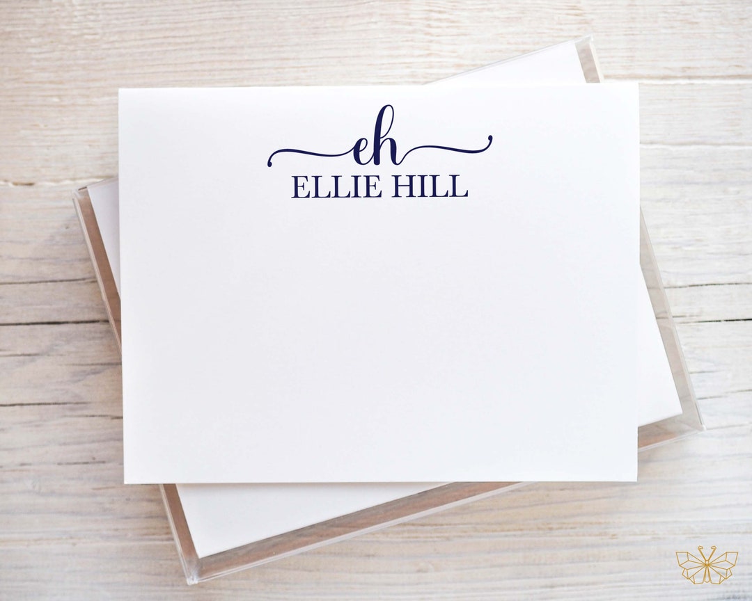 Custom Notecards | Custom Note Cards | Name Notecards | Monogram ...
