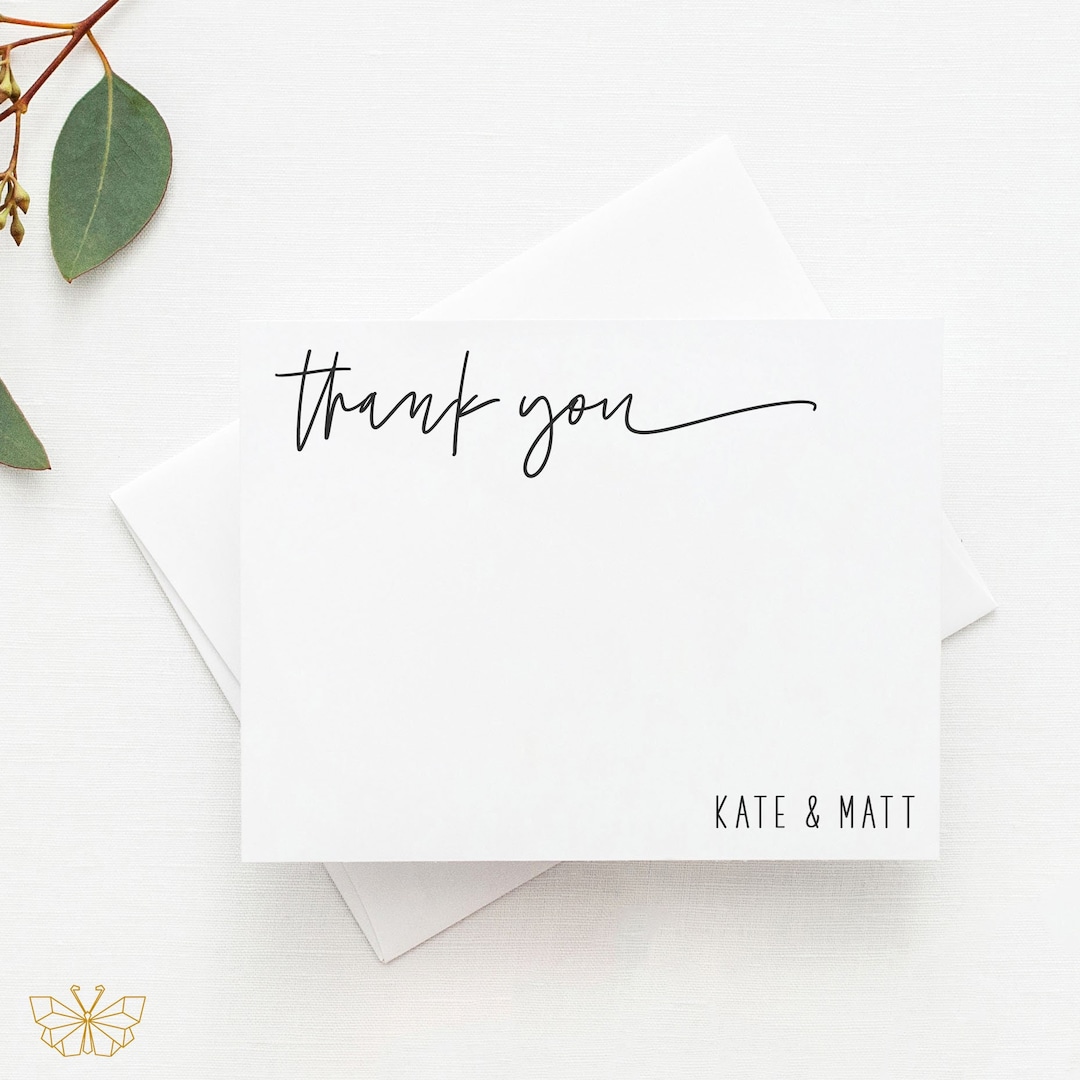 Flat or Folded, Couple Thank You Notes, Gifts for Newlyweds, Couples ...