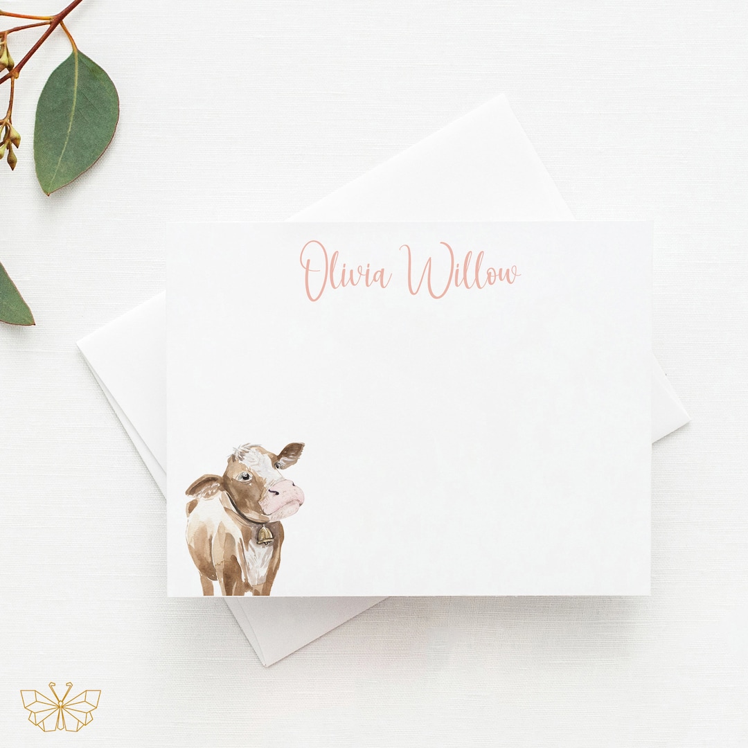 Cow Stationery Cow Stationary Cow Note Cards Cow Notecards - Etsy