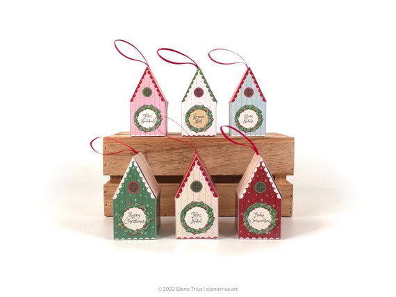 Printable Christmas Ornaments: Print and Assemble These DIY | Etsy