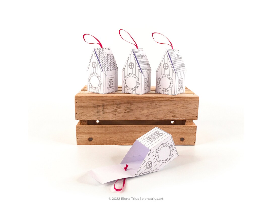 Printable Christmas Ornament: Print and Assemble This Colorable Gift ...